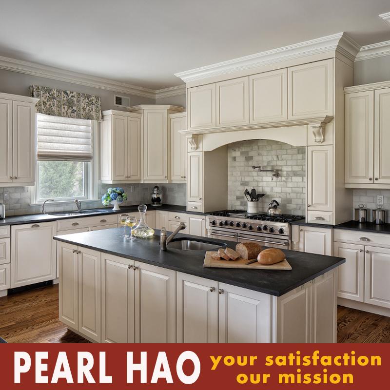 China Modern Solid Wood White MDF Kitchen Cabinet Mansion Projects ...